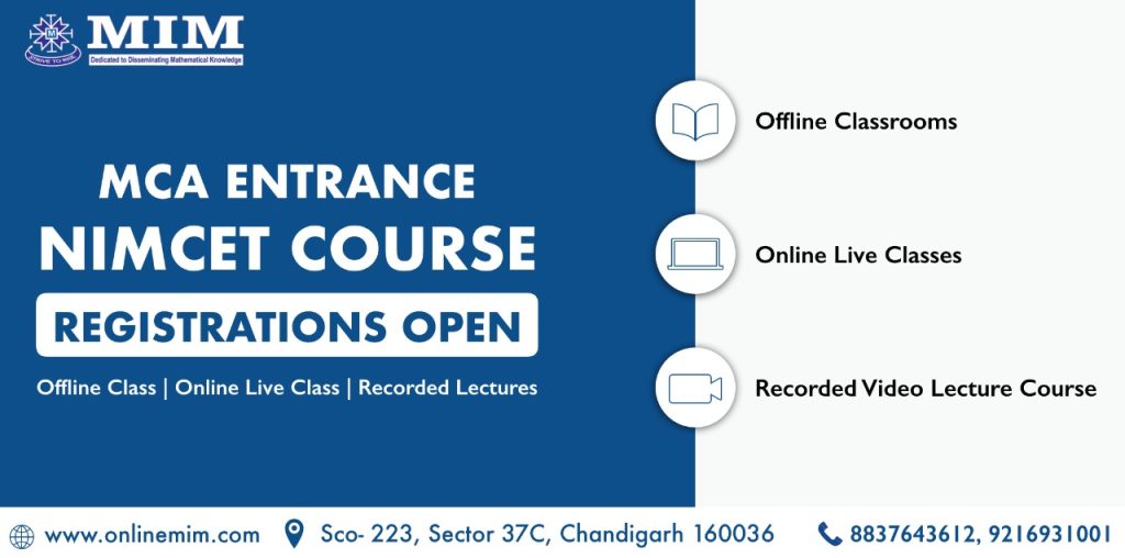 MCA Entrance Coaching | MCA ENTRANCE NIMCET | MIM Academy