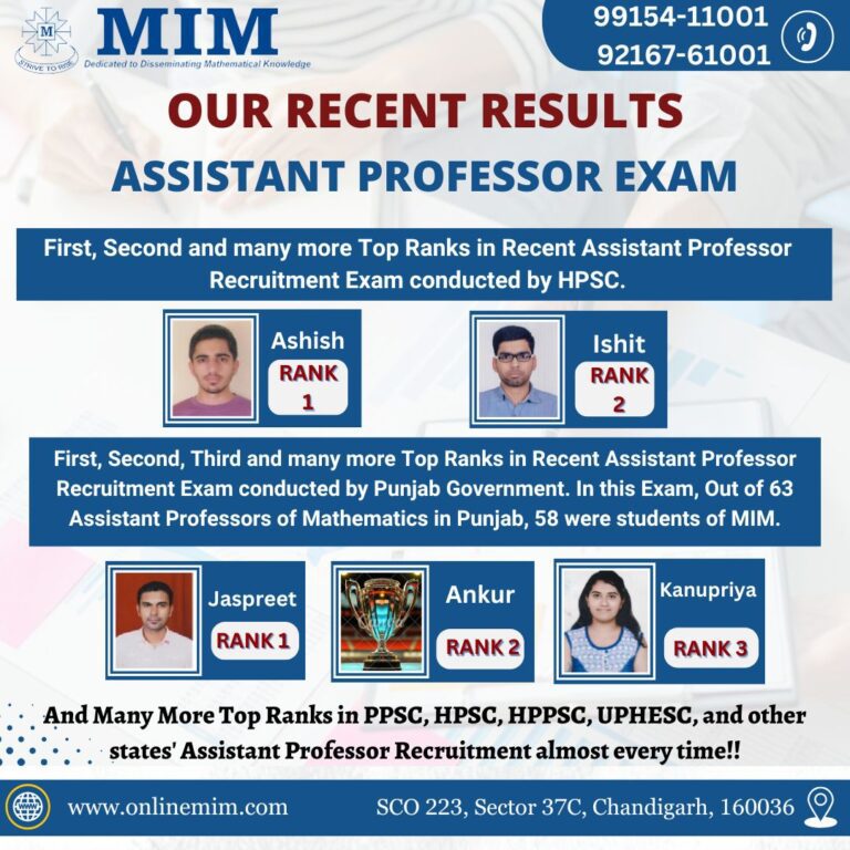 UPPSC Assistant Professor Mathematics Coaching | MIM Academy
